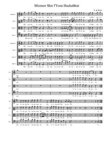 Mizmor Shir l'Yom Hashabbat by S. Rossi - sheet music on MusicaNeo