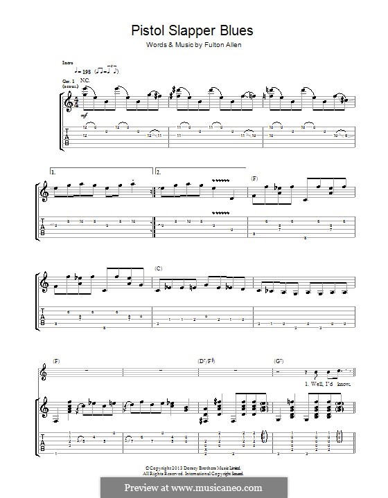 Pistol Slapper Blues (Rory Gallagher) by F. Allen on MusicaNeo