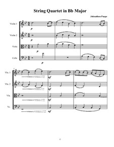 String Quartet in Bb Major by J. Paape - sheet music on MusicaNeo