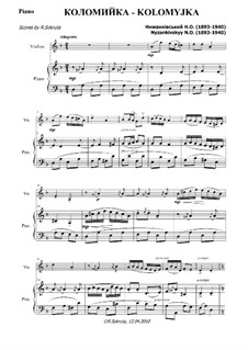 Kolomyjka by N. Nezhankivsky - sheet music on MusicaNeo
