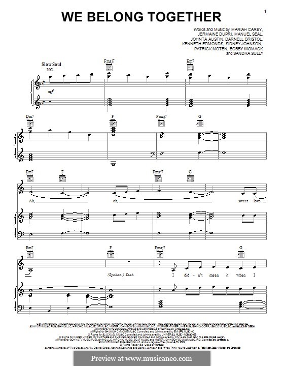 We Belong Together by B. Womack, D. Bristol, J. Dupri, J. Austin ...