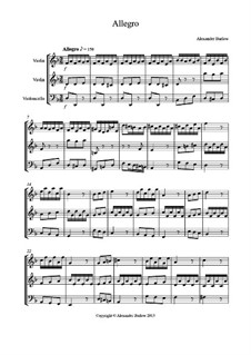 Allegro in D minor by A. Barlow - sheet music on MusicaNeo