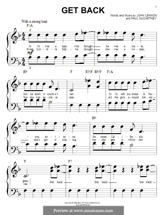 Instrumental version (Get Back (The Beatles)) by J. Lennon, P ...