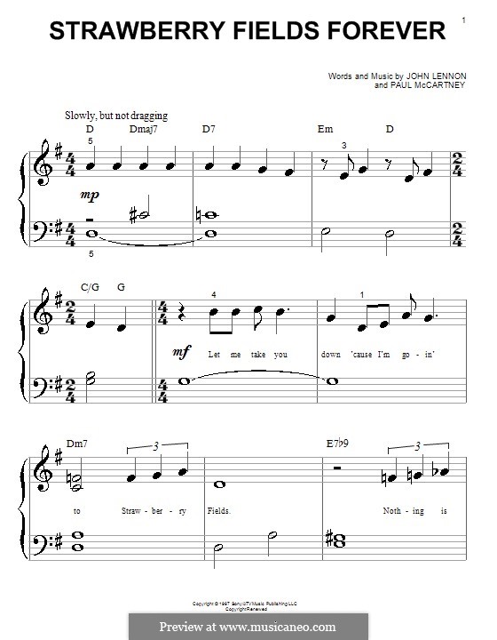 Strawberry Fields Forever (The Beatles) by J. Lennon, P. McCartney on ...