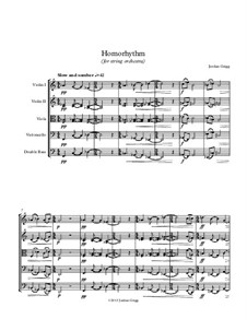 Homorhythm (for string orchestra) by J. Grigg - sheet music on MusicaNeo