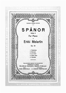Spånor III, Op.34 by E. Melartin - sheet music on MusicaNeo
