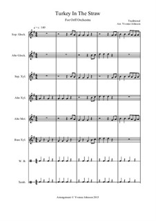 Turkey in the Straw by folklore - sheet music on MusicaNeo