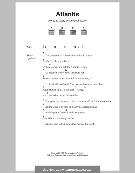 Atlantis by D. Leitch - sheet music on MusicaNeo