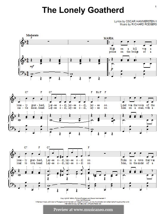The Lonely Goatherd (from The Sound of Music) by R. Rodgers on MusicaNeo