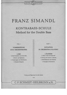 Method for the Double Bass by F. Simandl - sheet music on MusicaNeo