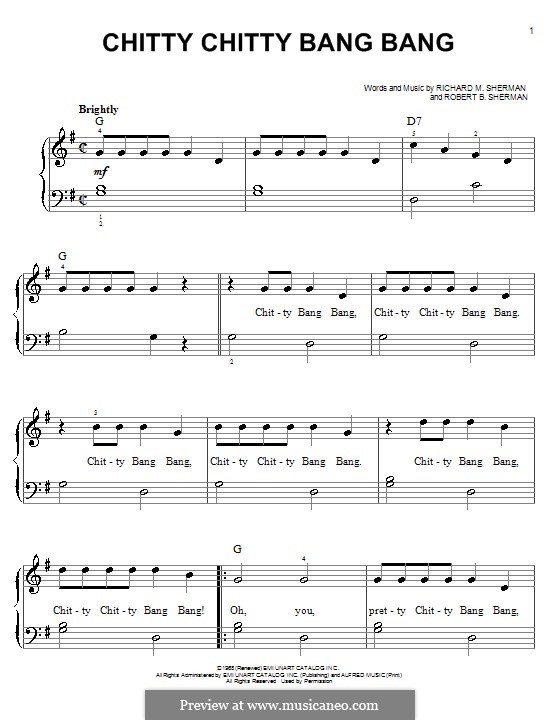 Chitty Chitty Bang Bang by R.M. Sherman, R.B. Sherman on MusicaNeo