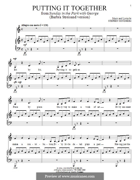 Putting It Together by S. Sondheim - sheet music on MusicaNeo
