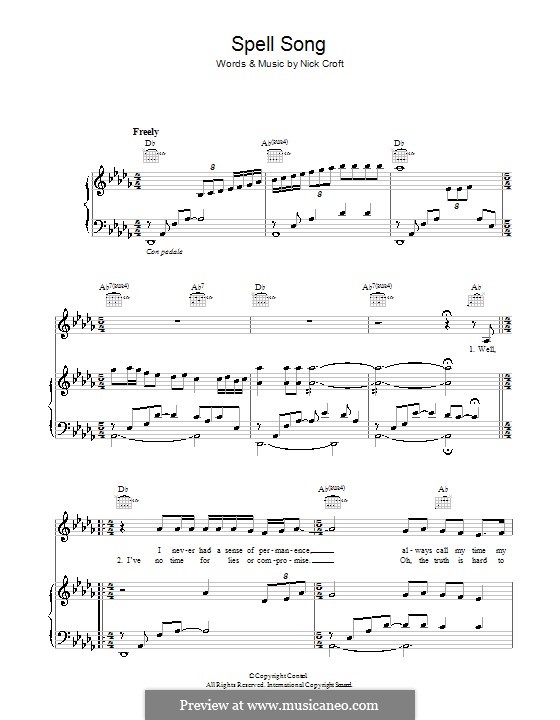 Spellsong by N. Croft - sheet music on MusicaNeo