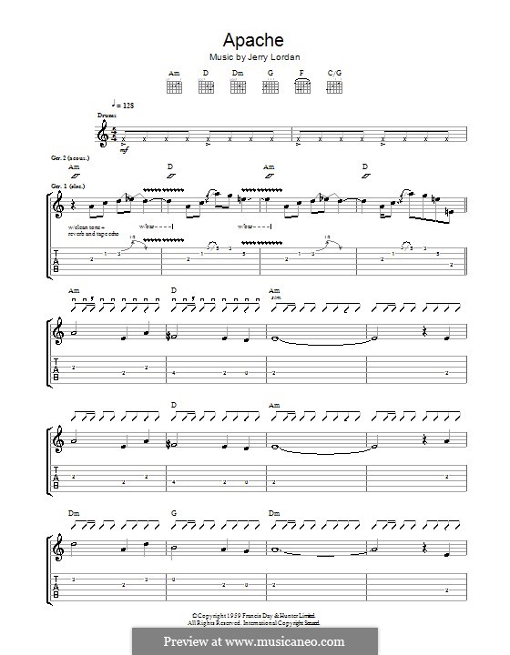 Vocal-instrumental version (Apache (The Shadows)) by J. Lordan on MusicaNeo