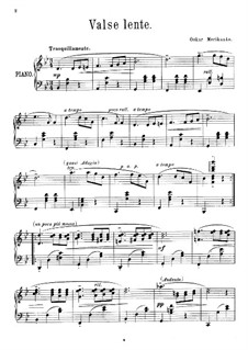 Valse lente, Op.33 by O. Merikanto - sheet music on MusicaNeo