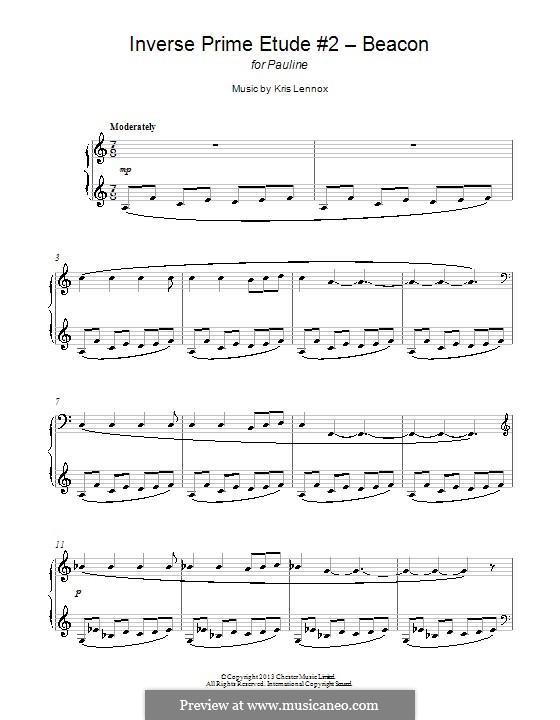 Inverse Prime by K. Lennox - sheet music on MusicaNeo