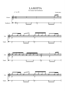 La Rotta by Unknown (works before 1850) - sheet music on MusicaNeo