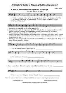 Cheater's Guide to Key Signatures - how to know what key signature your ...