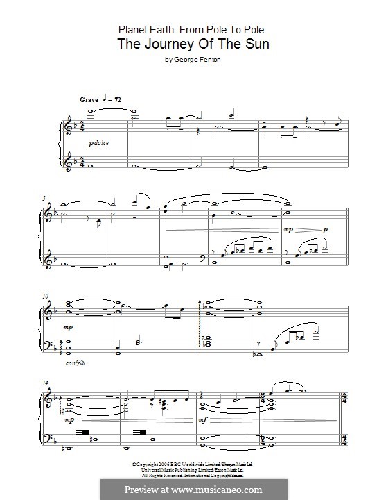 Planet Earth by G. Fenton - sheet music on MusicaNeo