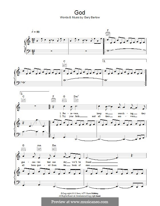 God by G. Barlow - sheet music on MusicaNeo