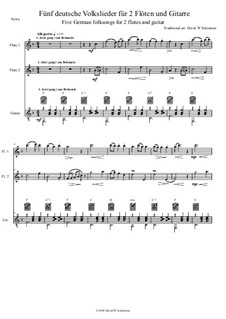 5 German Folk Songs by folklore - sheet music on MusicaNeo