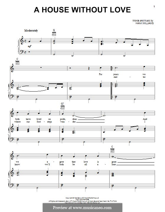 A House without Love by H. Williams - sheet music on MusicaNeo