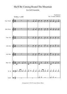 She'll Be Comin' 'Round the Mountain by folklore - sheet music on MusicaNeo