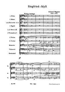 Siegfried Idyll, WWV 103 by R. Wagner - sheet music on MusicaNeo