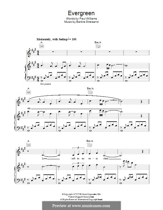Evergreen (Love Theme from A Star Is Born) by B. Streisand on MusicaNeo