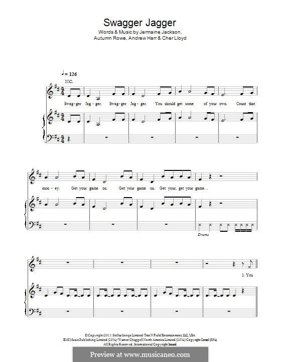 Swagger Jagger by A. Harr, A. Rowe, J. Jackson, C. Lloyd on MusicaNeo
