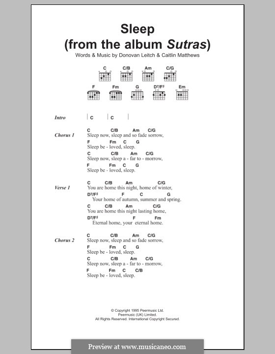 Sleep (from Album Sutras) by D. Leitch, C. Matthews on MusicaNeo