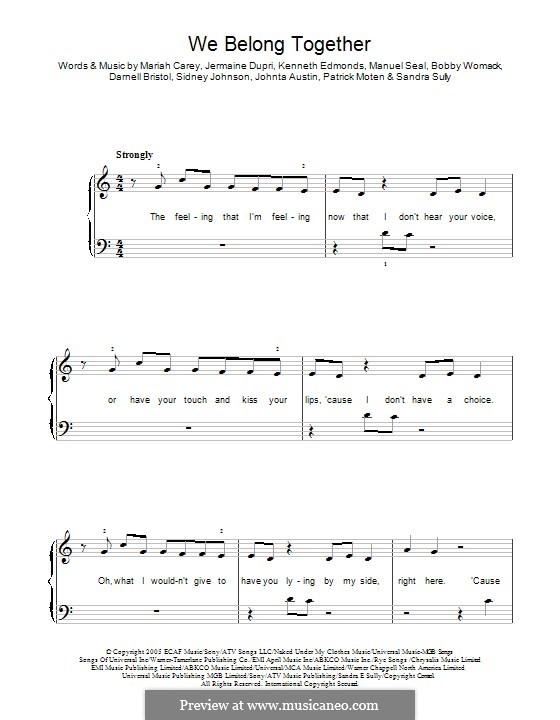 We Belong Together by B. Womack, D. Bristol, J. Dupri, J. Austin ...