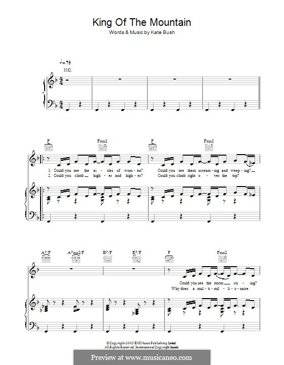 King of the Mountain by K. Bush - sheet music on MusicaNeo