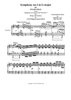 Six Symphonies, Wq 182 by C.P.E. Bach - sheet music on MusicaNeo