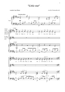 Little Star by I. Frantseskevich - sheet music on MusicaNeo
