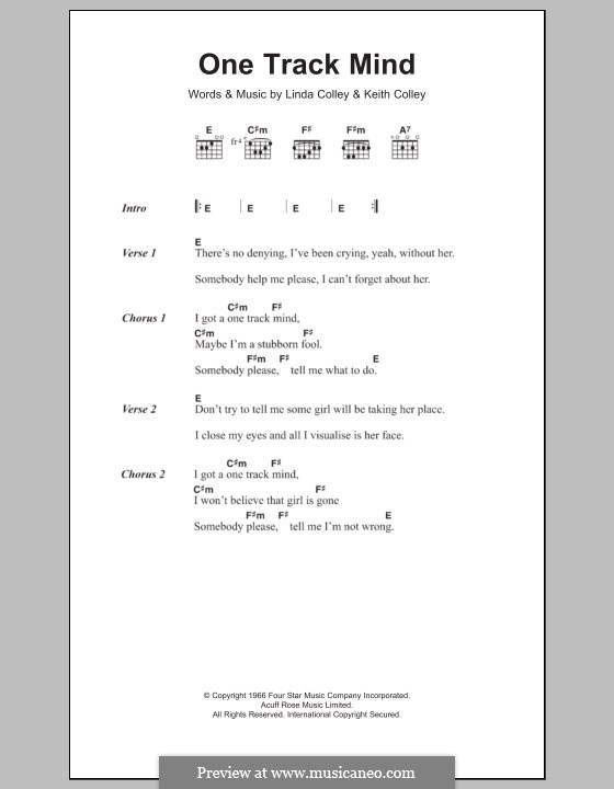 One Track Mind (The Knickerbockers) by K. Colley, L. Colley on MusicaNeo