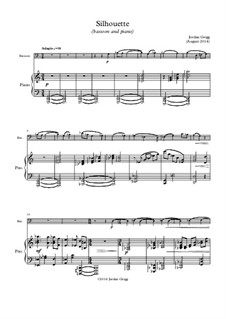 Silhouette (bassoon and piano) by J. Grigg - sheet music on MusicaNeo