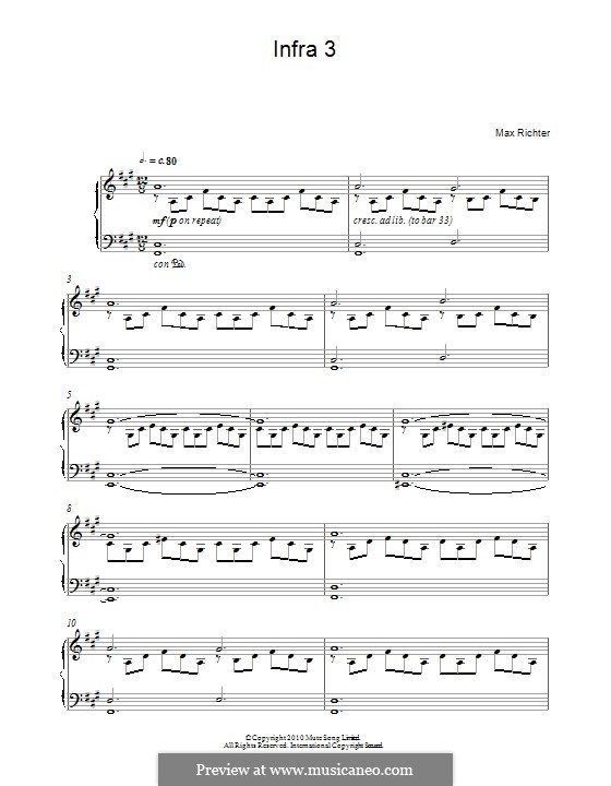 Infra 3 by M. Richter - sheet music on MusicaNeo