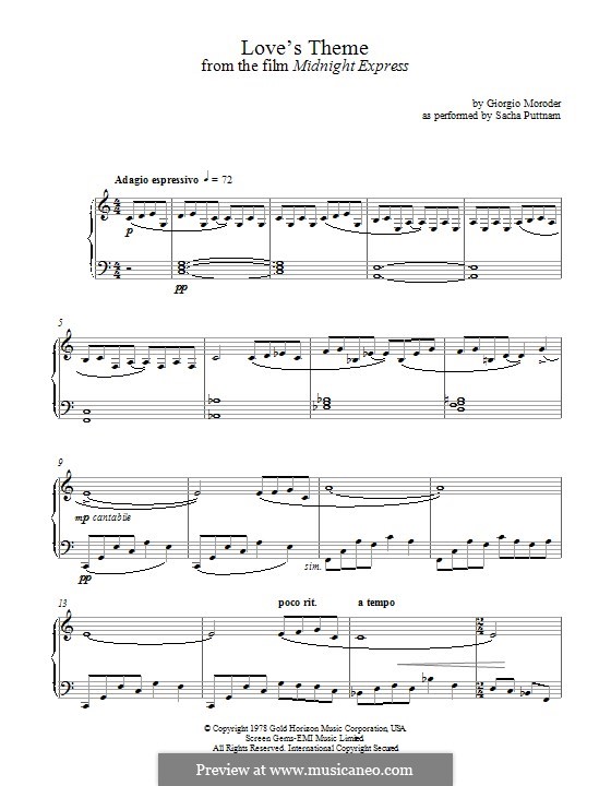Love's Theme (from Midnight Express) by G. Moroder on MusicaNeo