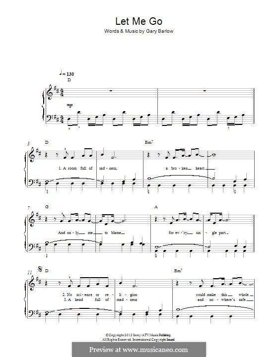 Let Me Go by G. Barlow - sheet music on MusicaNeo