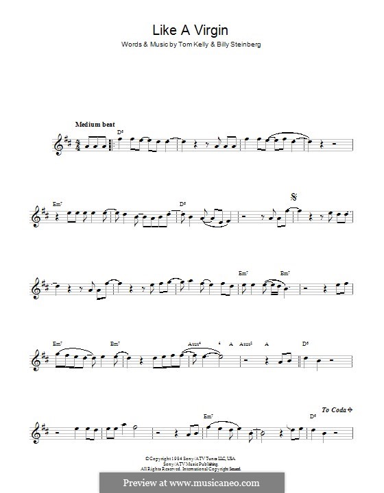 Like a Virgin (Madonna) by B. Steinberg, T. Kelly on MusicaNeo