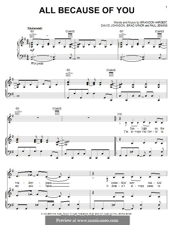 All Because of You (Jump5) by P. Jenkins, D. Johnson, B. Hargest, B ...