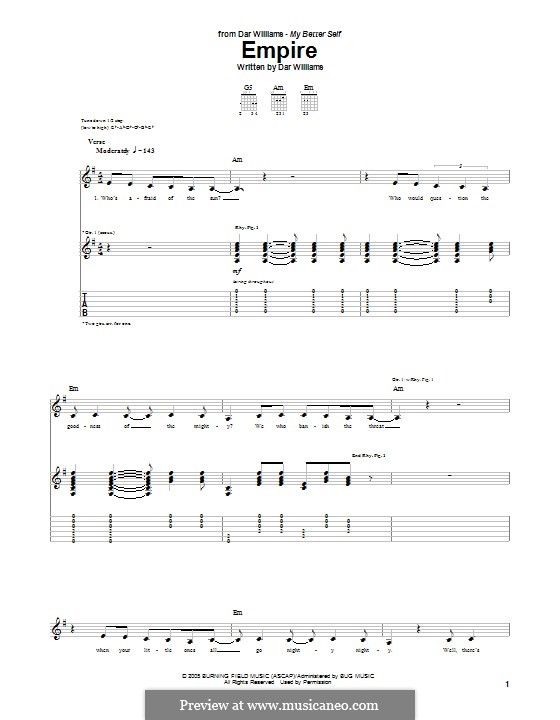 The Empire by Dar Williams - sheet music on MusicaNeo
