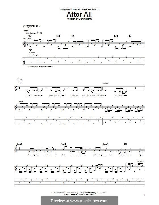 After All by Dar Williams - sheet music on MusicaNeo