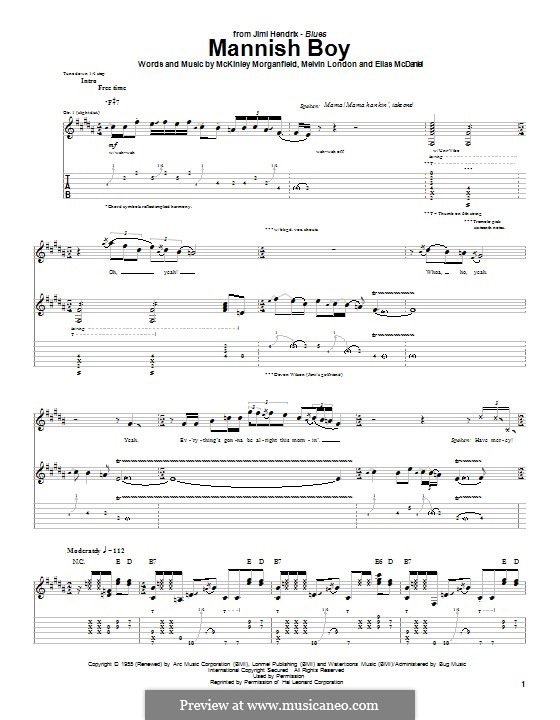 Mannish Boy by E. McDaniel, M. London, Muddy Waters on MusicaNeo