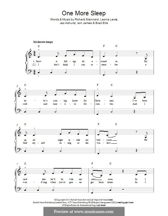 One More Sleep by J. Ashurst, L. Lewis, R. Stannard, I. James, B. Ellis ...