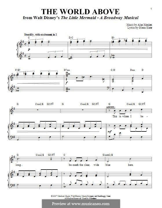 The World Above (from The Little Mermaid: A Broadway Musical) by A ...