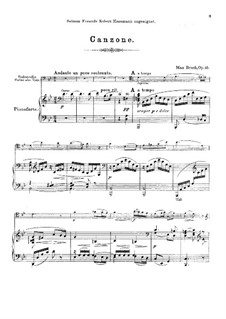 Canzone, Op.55 by M. Bruch - sheet music on MusicaNeo