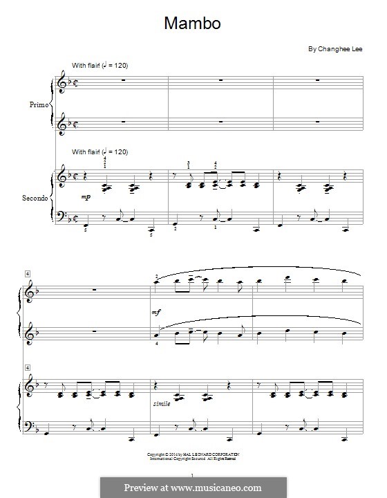 Mambo by C. Lee - sheet music on MusicaNeo