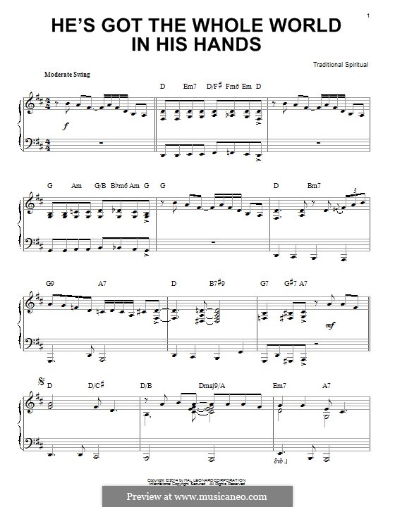 He's Got the Whole World in His Hands by folklore on MusicaNeo